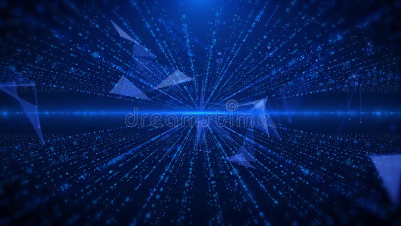 Digital Sampling Data Futuristic Element With White Net Wireframe Liquid Flow Concept 4k Motion