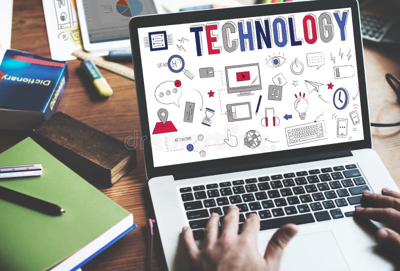 Technology Digital Communication Multimedia Device Concept Stock Photo ...