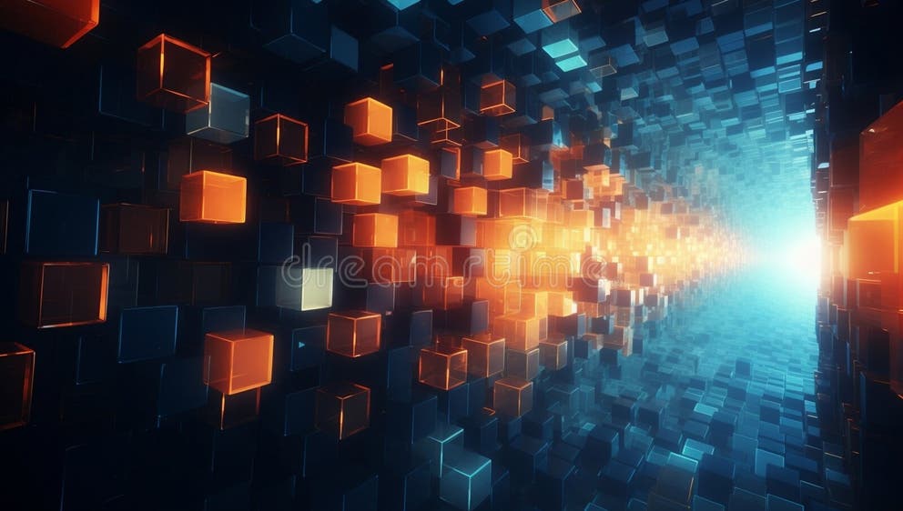 Concept Blue Tech Structure Network Background Futuristic Technology ...