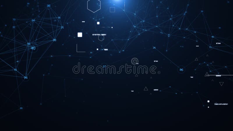 Technology Digital Cyberspace, Data Network Connection 4K Motion ...