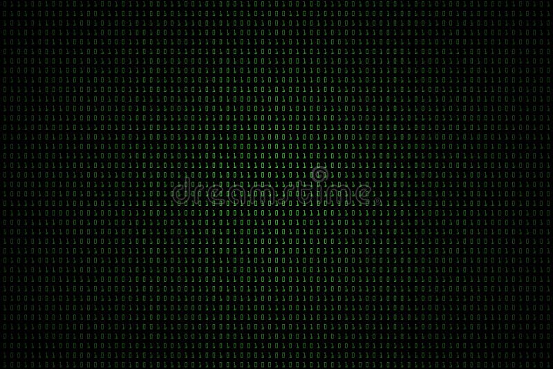 Technology Digital Dark or Black Background with Binary Code in Light ...