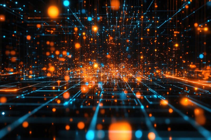 Technology Digital Data Abstract Network Cyberspace Innovation Futuristic Science Pattern Stock ...