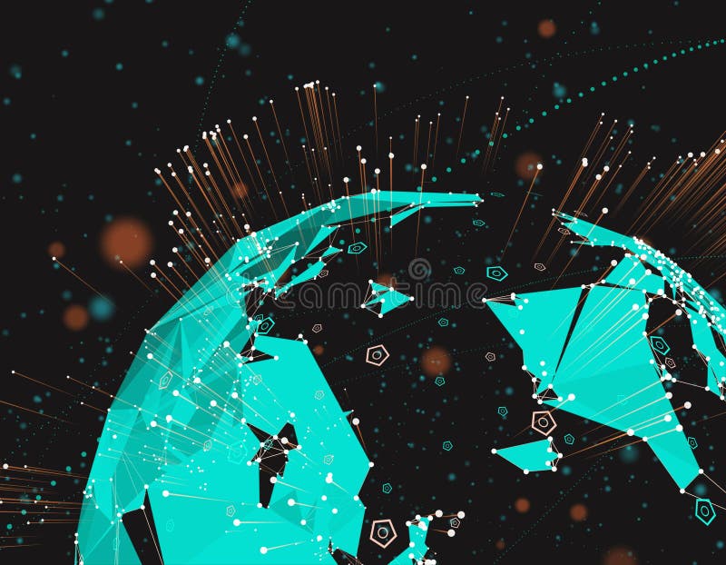 Electronic Network Global Communication, Earth Technology, Information ...