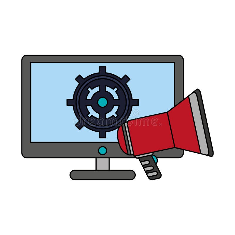 Technology Digital Modern Hardware Cartoon Stock Vector - Illustration ...