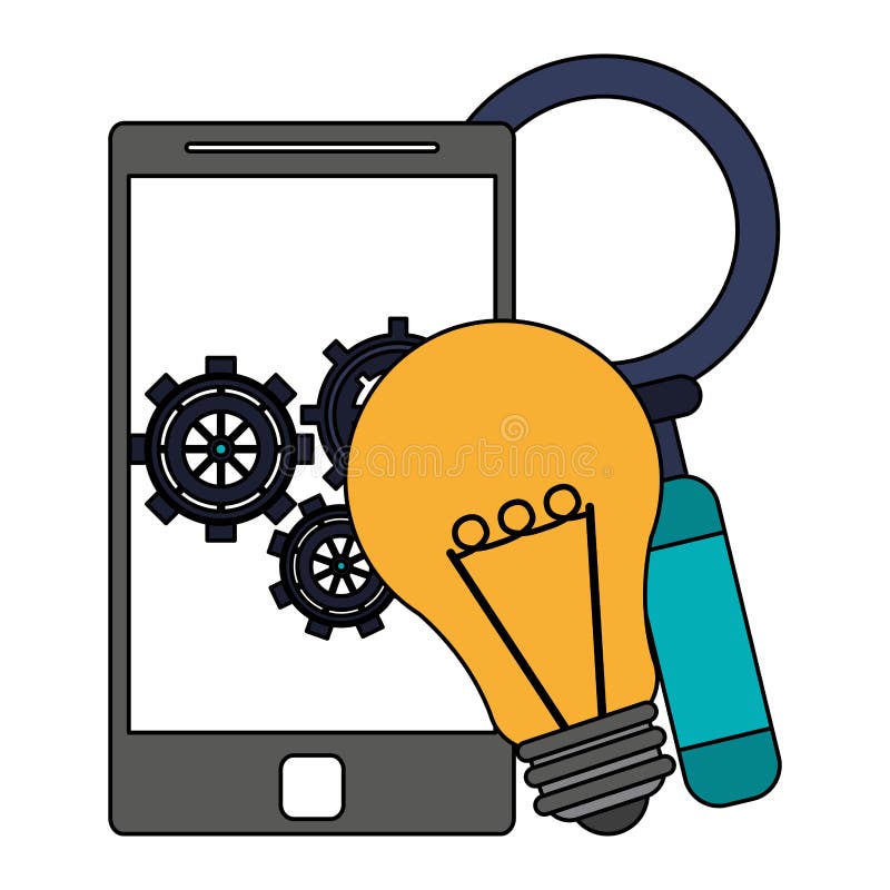 Technology Digital Modern Hardware Cartoon Stock Vector - Illustration ...