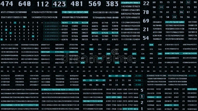 Technology Digital Number Decimal Statistics Data Sampling Simulation Illustration Background