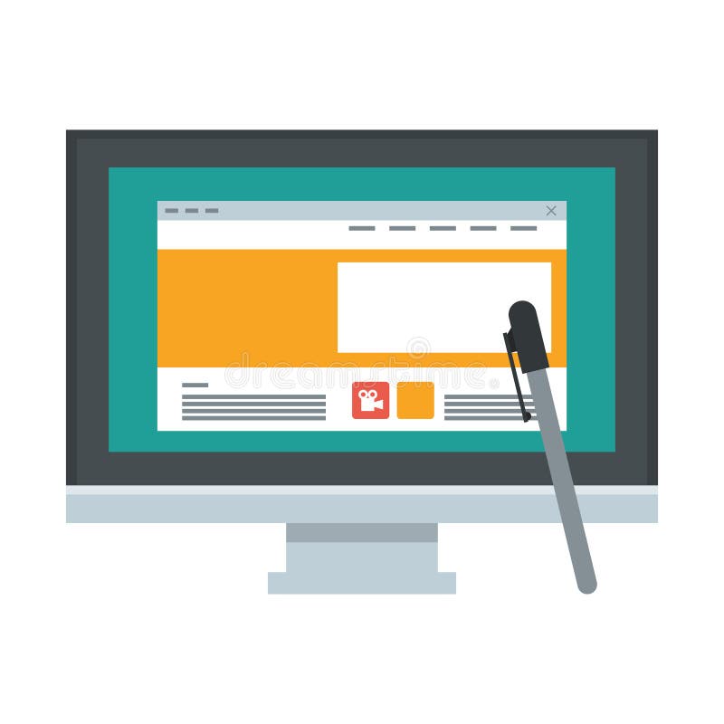 Technology Digital Online Modern Cartoon Stock Vector - Illustration of ...