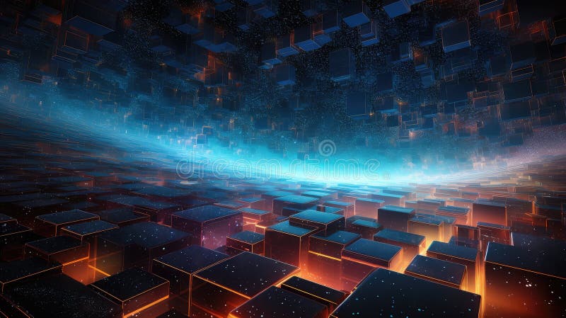 Technology Digital Sorting Universe Stock Illustration - Illustration ...