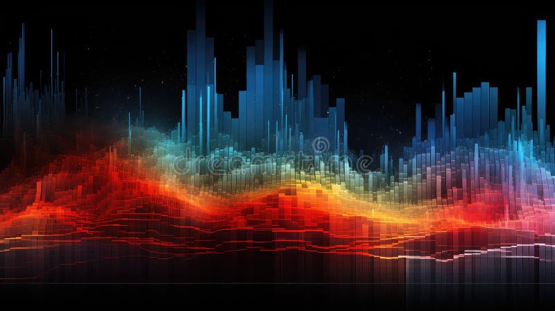 Technology Digital Waveform Abstract Stock Illustration - Illustration ...