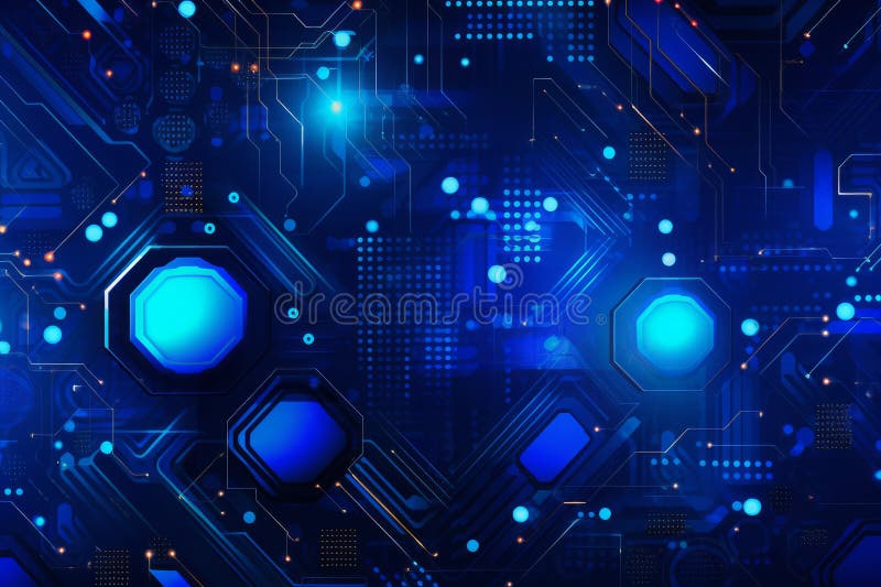 Technology Digital World of Business Information Blue Abstract ...