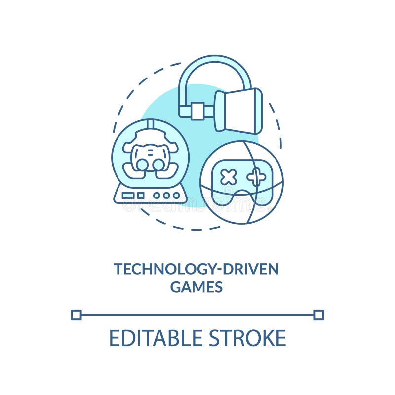 Technology Driven Games Concept Icon Stock Illustration - Illustration ...