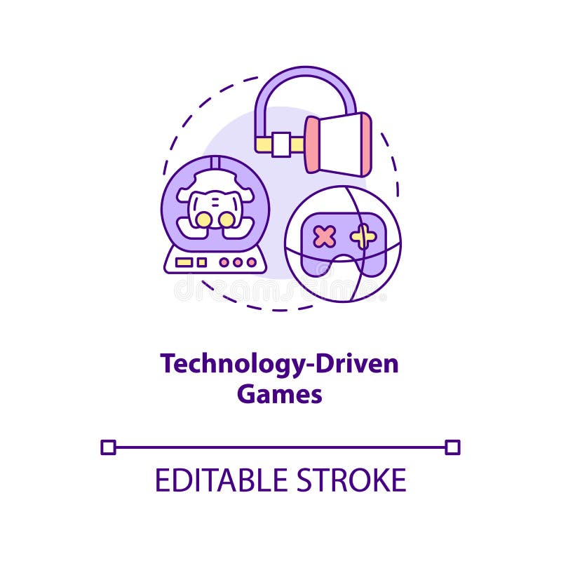 Technology Driven Games Concept Icon Stock Illustration - Illustration ...