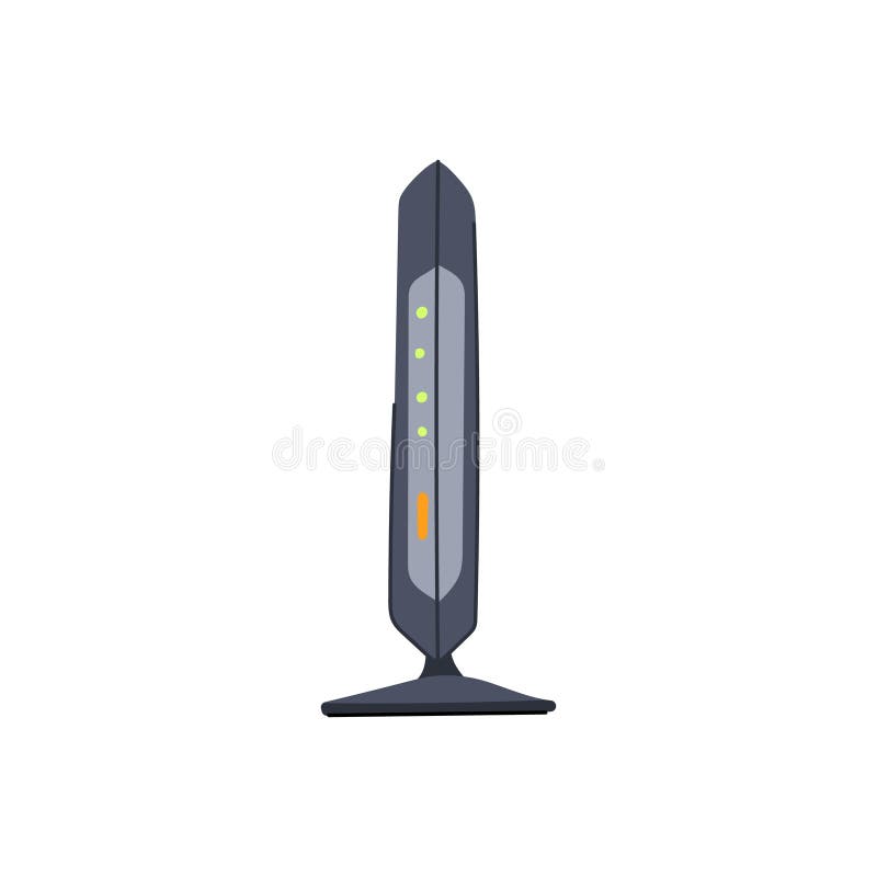 Cartoon Router Internet Connection Modem Stock Vector - Illustration of ...