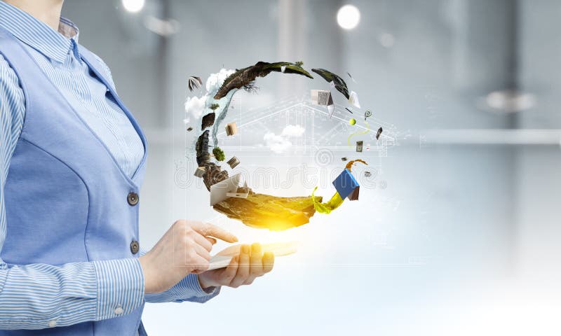 Technology and Eco Friendly Business Stock Photo - Image of global ...