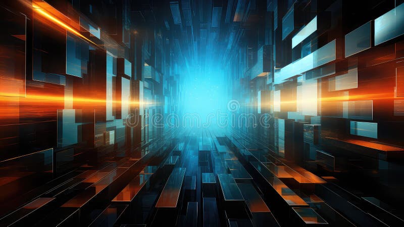 Technology Effect Futuristic Background Stock Illustration ...