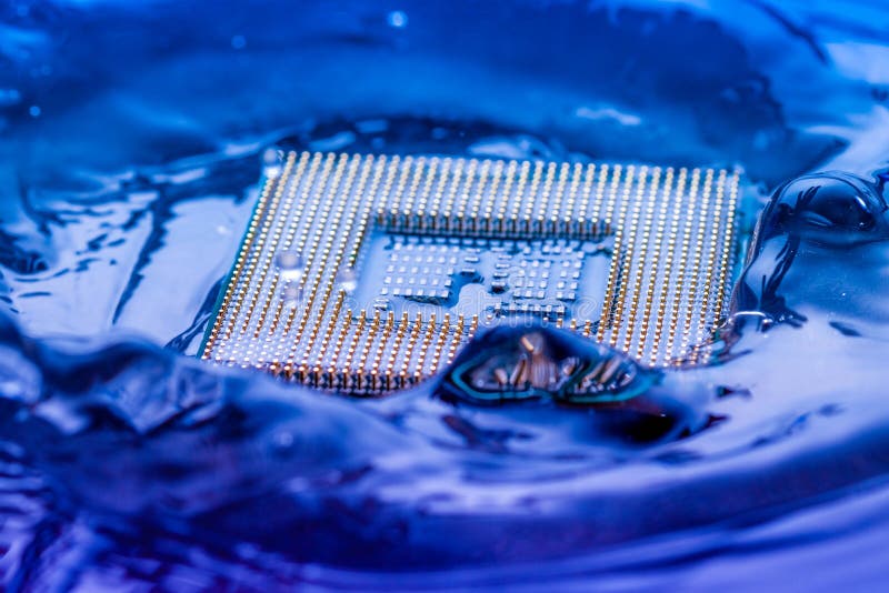 Technology Electronic Concept. Cpu Ram Computer Fall into Stock Photo ...