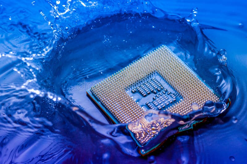 Technology Electronic Concept. Cpu Ram Computer Fall into Stock Photo ...