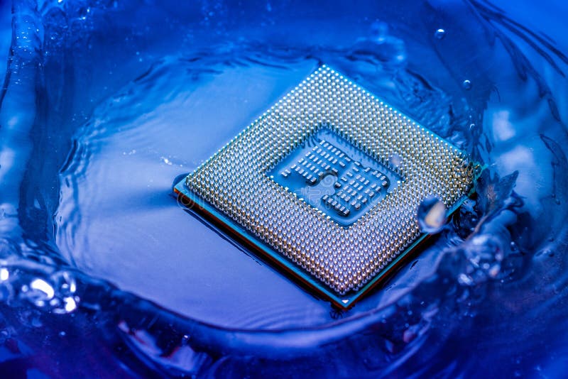 Technology Electronic Concept. Cpu Ram Computer Fall into Stock Photo ...