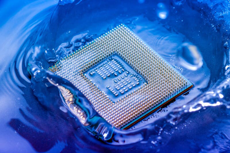 Technology Electronic Concept. Cpu Ram Computer Fall into Stock Photo ...