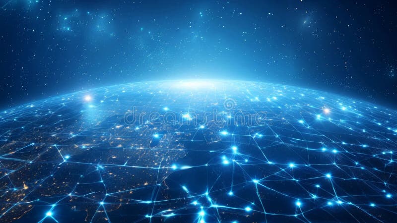 Technology Elements of Global Network Stock Footage - Video of creating ...