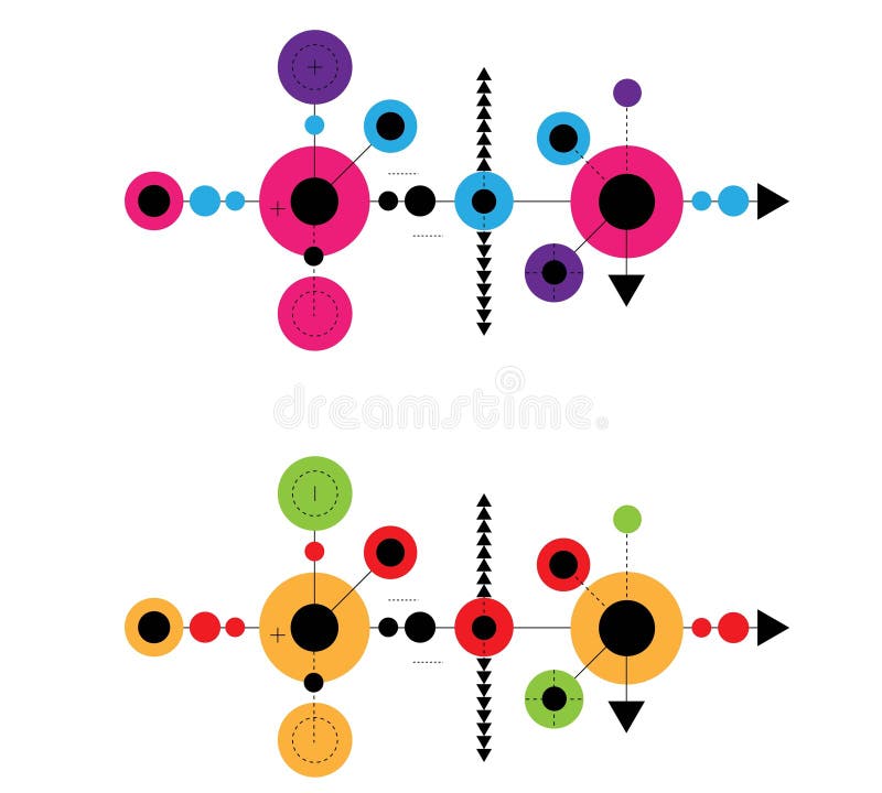 Technology and Engineering Blueprint Design Element Colorful Line Art ...