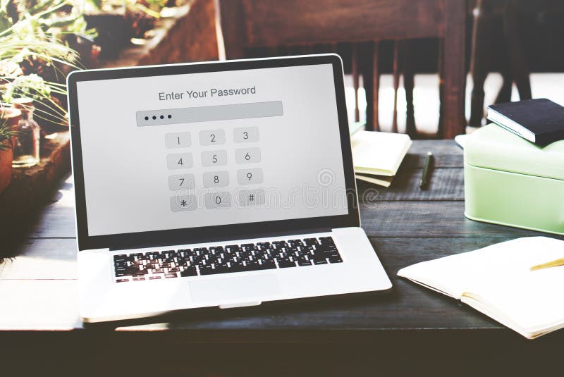 Technology Enter Password Security Graphic Concept Stock Image - Image ...