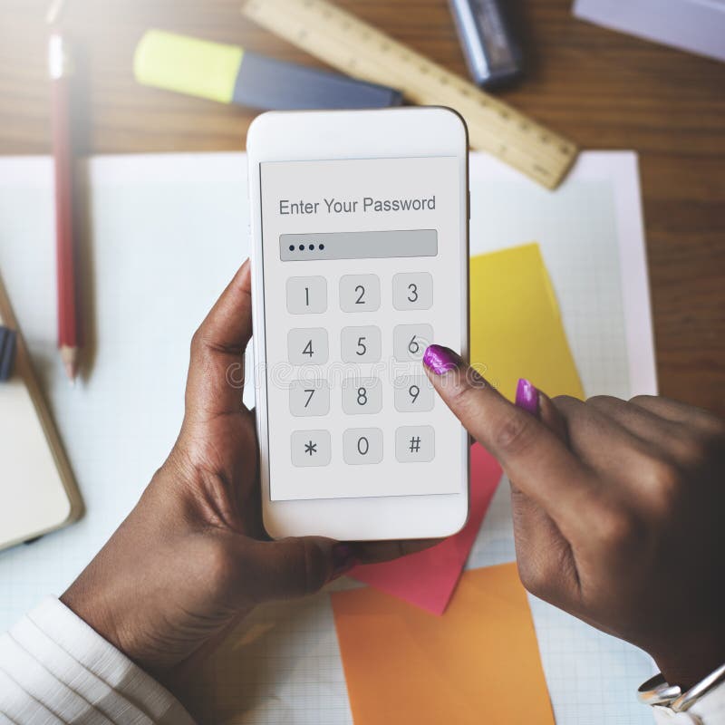 Technology Enter Password Security Graphic Concept Stock Image - Image ...