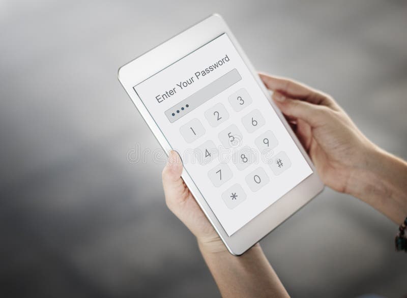 Technology Enter Password Security Graphic Concept Stock Image - Image ...