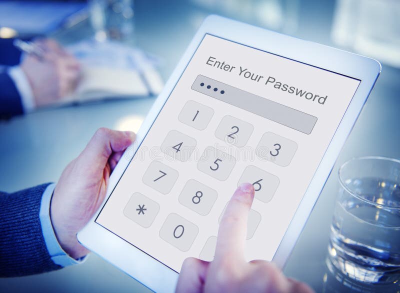Technology Enter Password Security Graphic Concept Stock Photo - Image ...