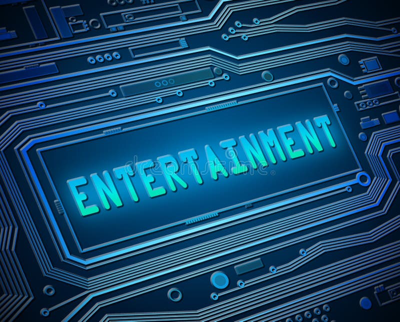 Technology Entertainment Concept. Stock Illustration - Illustration of ...