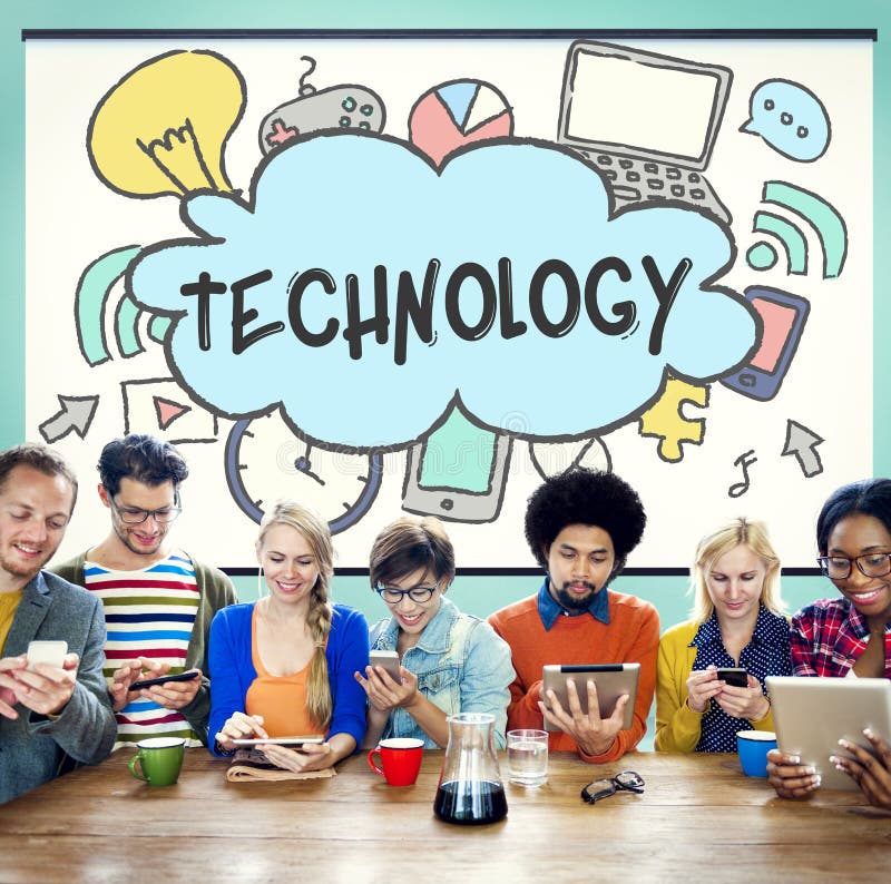 Technology Entertainment Social Network Graphic Concept Stock Image ...