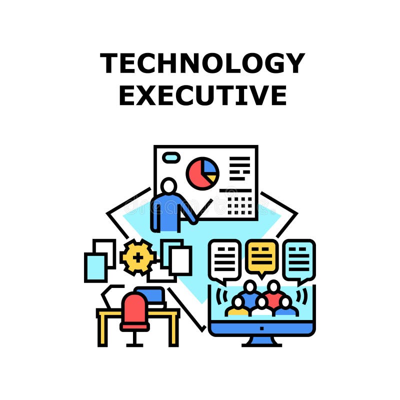 Technology Executive Vector Concept Illustration Stock Vector ...
