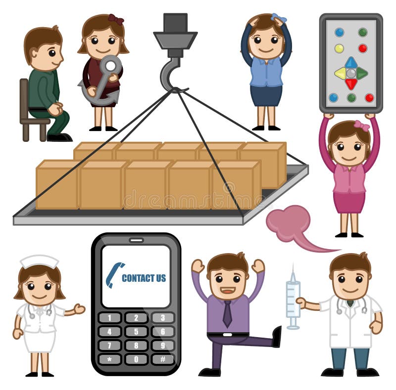 Technology and Export Cartoon Graphic Illustration Stock Vector ...