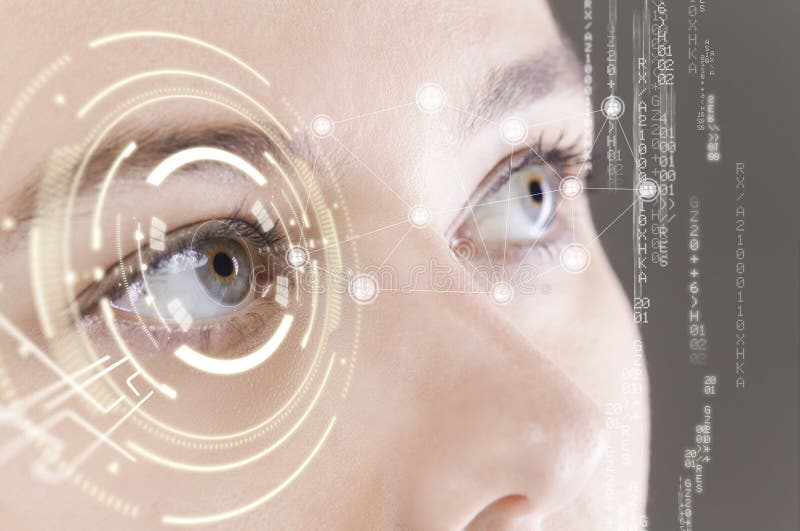 Technology eyes stock image. Image of optics, interface - 148610363