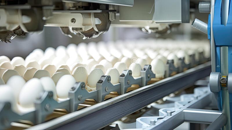 Technology Factory Eggs Production Stock Illustration - Illustration of ...