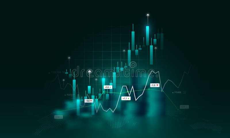 Technology Background Image of Financial Graphs and Currency Exchange ...