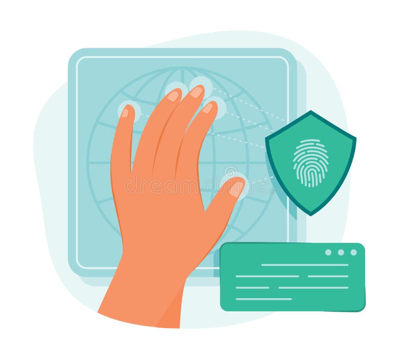 Fingerprint for Biometrics Scanning Concept Illustration Stock Vector ...