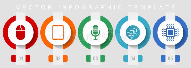 Technology Flat Design Icon Set, Miscellaneous Icons Such As Computer ...