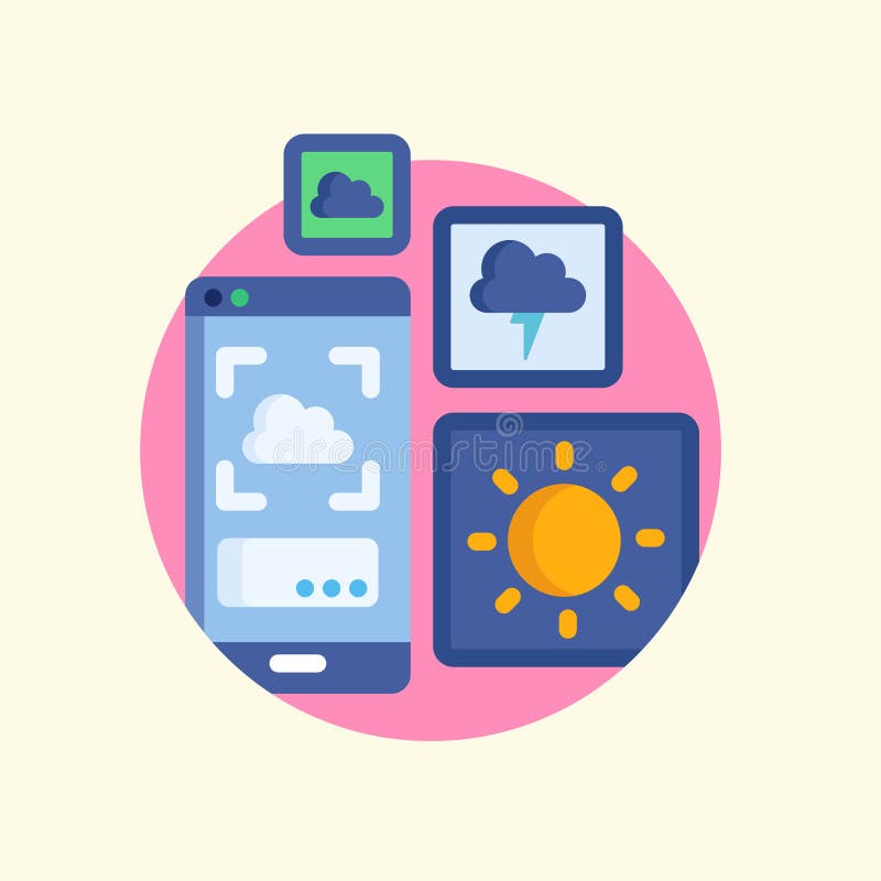 Technology Flat Icon Vector Graphic Download Template Stock ...