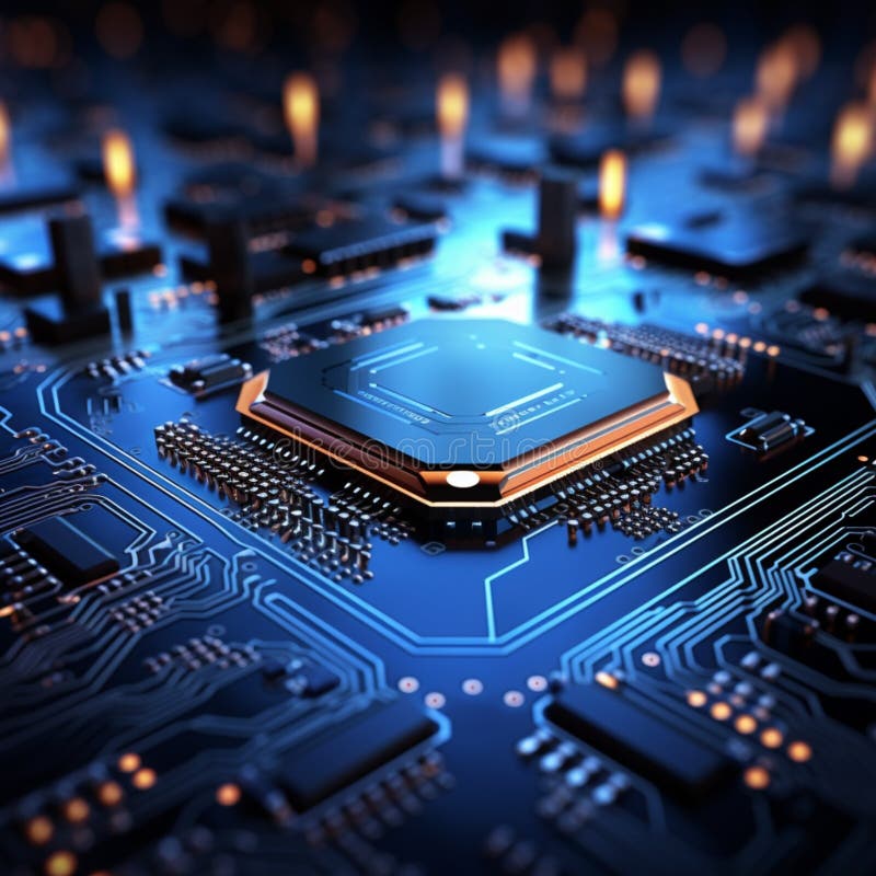 Focus Circuit Technology Background Stock Illustration - Illustration ...