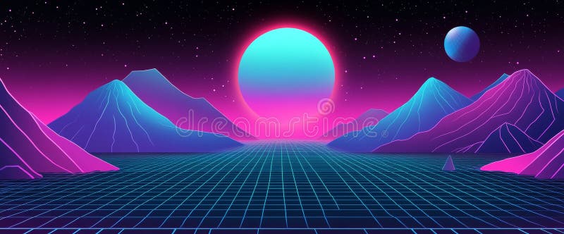 This Technology-focused, Dark Purple 3D Illustration Template is ...