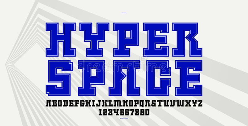 Technology and Future Style Display Font for Logos and Posters, Vector ...