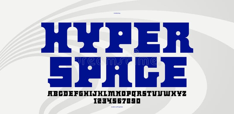 Technology and Future Style Display Font for Logos and Posters, Vector ...