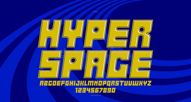 Technology and Future Style Display Font for Logos and Posters, Vector ...