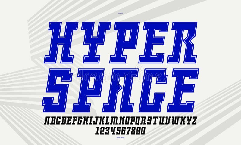 Technology and Future Style Display Font for Logos and Posters, Vector ...