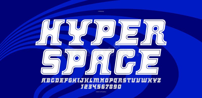 Technology and Future Style Display Font for Logos and Posters, Vector ...