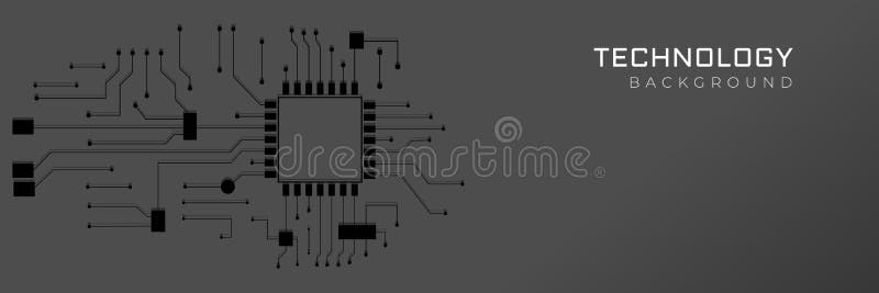Technology Futuristic Background, Computer Scheme. Science Banner Stock ...