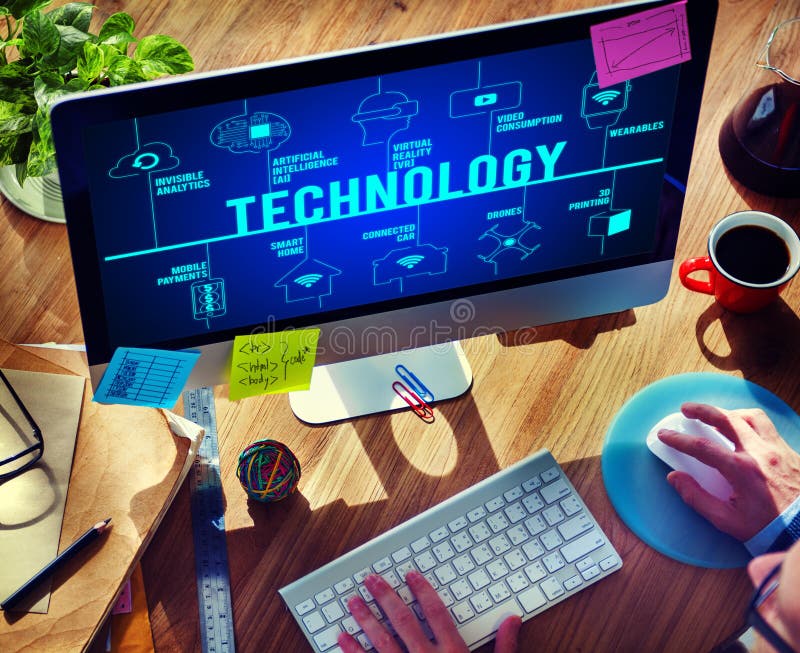 Technology Futuristic Innovation Invention Connection Concept Stock ...