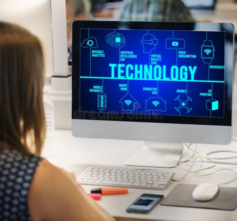 Technology Futuristic Innovation Invention Connection Concept Stock ...