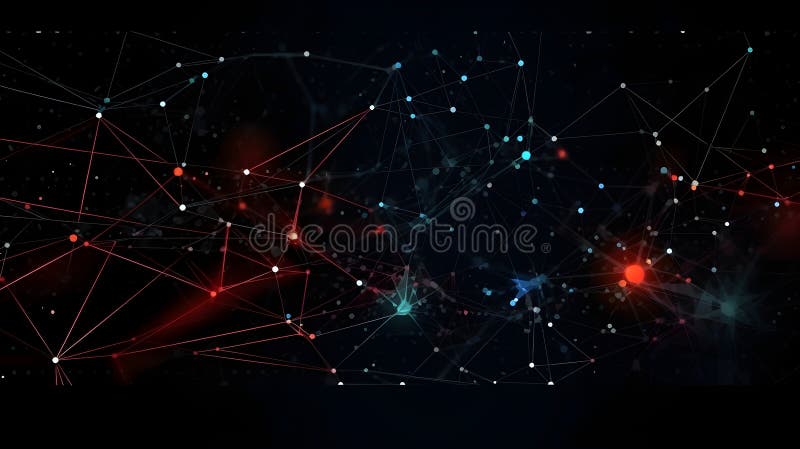 Technology Futuristic Network Connection Concept with Connecting ...